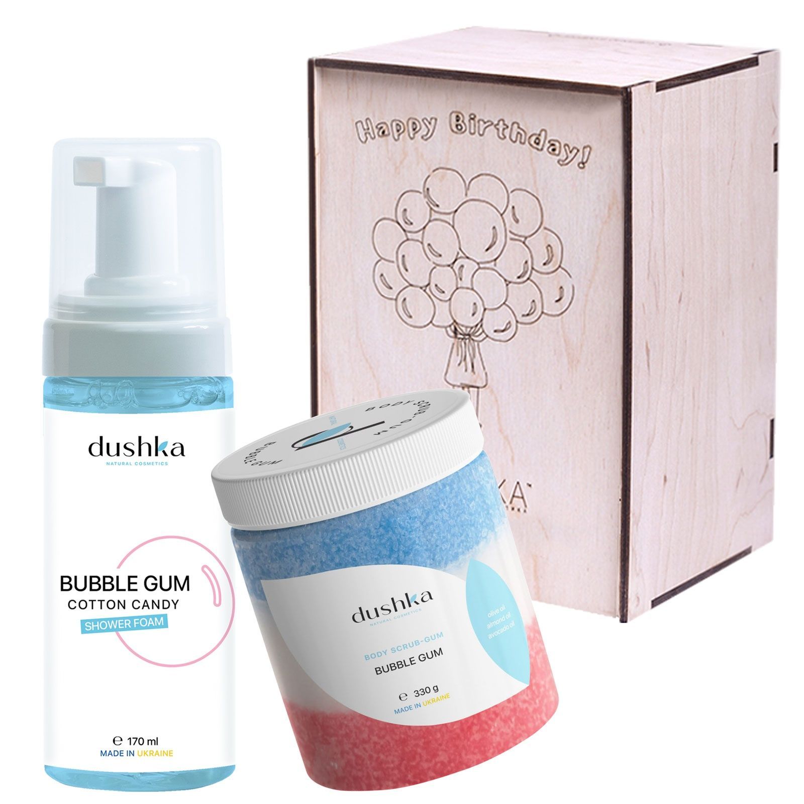 Подарочный набор "Happy Birthday" (Bubble Gum) Косметика DUSHKA